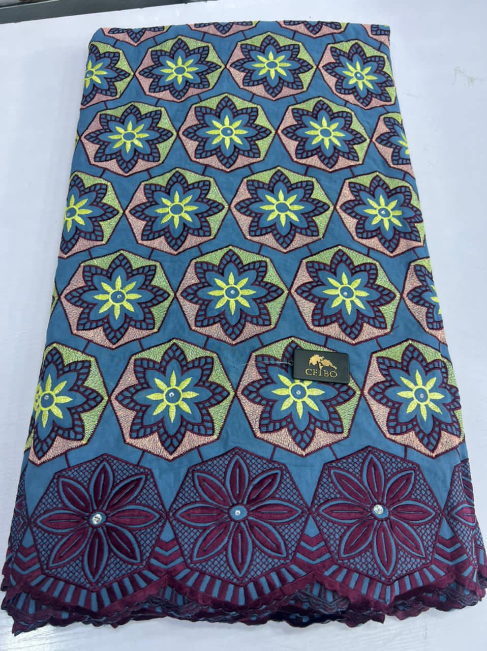 Steel Blue Swiss Voile Lace July 2023 Design – Ankara.com.ng